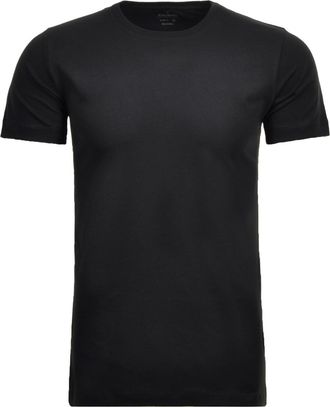 Ragman Ragman Herren 2 T-Shirt Doppelpack Bodyfit mit Rundhals, XXL, Schwarz