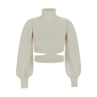 ADĀMO Andrea Adamo Stilvoller Cropped-Pullover - - Knitwear - Damen - Beige - M
