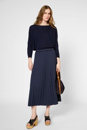 Gerard Darel Jupe mi-longue plissée - VIOLETA - Marine