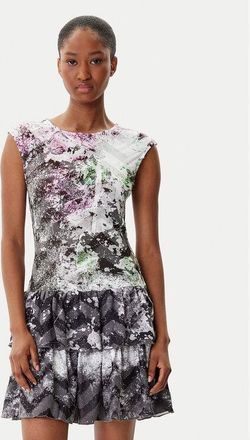 Desigual Kleid für den Alltag Grey Lacroix 25WWVK07 Bunt Regular Fit