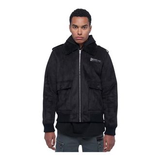 John Richmond Homme, Vestes, Noir, Taille: M Veste Shearling &agrave; Capuche