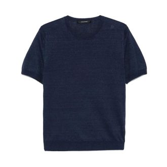Tagliatore Josh T-Shirt - - Tops - Herren - Blau - L