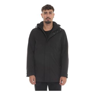 Woolrich Manteau Soft Shell avec Capuche Amovible - Homme - Vestes - Noir - Taille: S