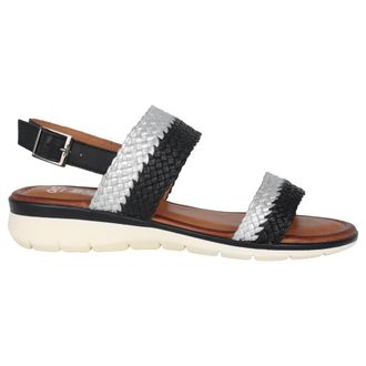 Ara Geflochtene Ledersandale in Schwarz/Wei&szlig; - - Shoes - Damen - Schwarzk - 37 EU