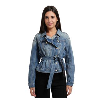A|X Armani Exchange Veste en jean rigide AX - Femme - Vestes - Bleu - Taille: 36 FR