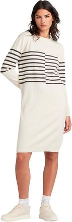 G-Star G-Star RAW Damen Broken Stripe Knitted Kleid, Beige (Antique White D24515-D563-G286), S