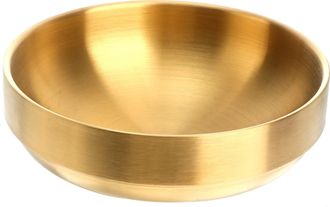 Hemoton Doppelschüssel Gold Edelstahl 19 cm Schüssel Bibimbap Nudelsuppe Schale