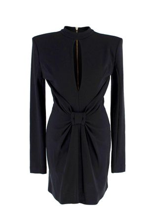 Balmain Black Bow Mini Dress Size S