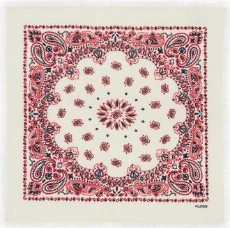 Kujten Petit bandana cachemire bicolore imprim&eacute; - Petit Bandana Hachi Western