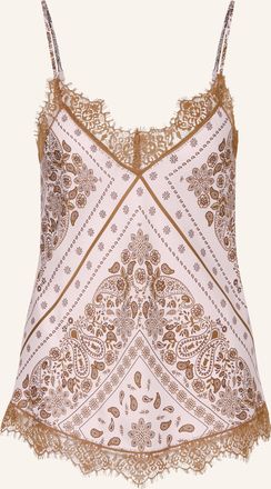 Darling Harbour Darling Harbour Top Mit Seide Und Spitze rosa