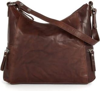 Spikes & Sparrow Toronto, Sac Sacoche aux Femmes, Darkbrown, 32 x 8 x 26 cm