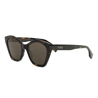 Fendi Lettering Sonnenbrille - - Accessories - Damen - Braun - 54 MM