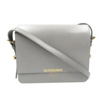 Burberry Pre-owned Cuir sacs-ports-paule - Femme - Pre-owned - Gris - Taille: ONE Size