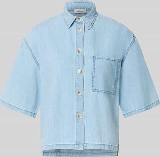 s.Oliver Red Label Relaxed Fit Kurzarmbluse aus reiner Baumowolle