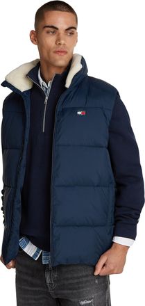 Tommy Jeans Herren Weste Vail Puffer Vest Gesteppt, Blau (Dark Night Navy), S