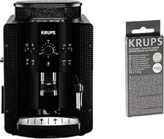 Krups Essential EA810870 Kaffeevollautomat | Espresso und Kaffee & Reinigungstabletten XS3000 | für alle Kaffeevollautomaten 10 Stück | hygienische Komplett
