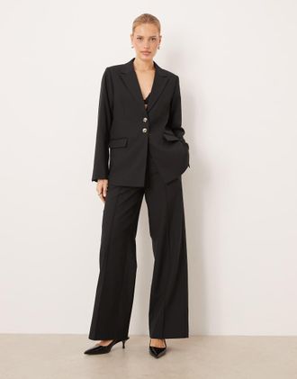 Vero Moda Elegante Hose in Schwarz mit hohem Bund, Kombiteil