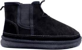 Elong Chaussures Montantes Noires en Daim, Style Chelsea Boot avec &Eacute;lastique, Mod&egrave;le 1125 B29 HUGGS NOIR (taille normal, Syst&egrave;me Taille Chaussures EU, Adult