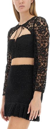 Self Portrait Lace Blouse - Black