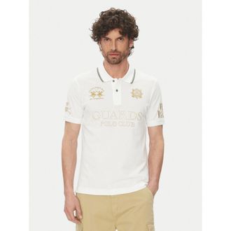 La Martina La Martina Poloshirt Achille MAPG30 PK097 Wei&szlig; Regular Fit