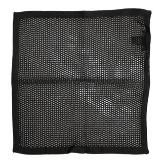 Dolce & Gabbana unisex, Accessoires, Noir, Taille: ONE Size Foulard Carr&eacute; en Coton Noir &agrave; Motifs