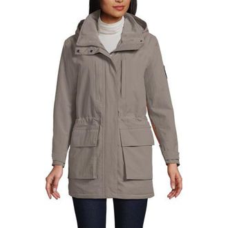 Lands End Wasserdichter Parka SQUALL, Damen, Gr&ouml;&szlig;e:48-50 regular, Beige, Nylon, by Lands End