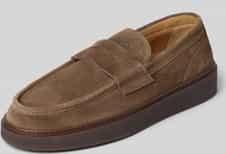 La Martina Loafer aus echtem Leder in Velours-Optik
