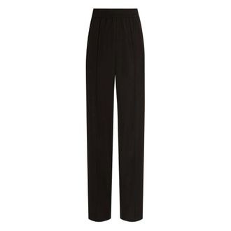 Dolce & Gabbana Femme, Pantalons, Brun, Taille: 38 FR Pantalon Jambe Droite avec Pli Piqu&eacute;