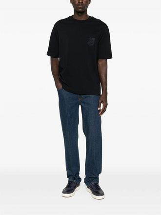 Emporio Armani Appliqu&eacute; Detail T-Shirt - Black