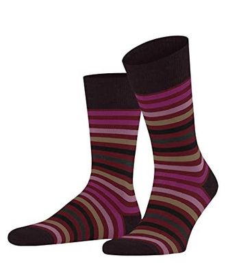 Falke Tinted Stripe M So laine coton fantaisie 1 paire, Chaussettes Homme, Rouge Ingle 8077, 47-50