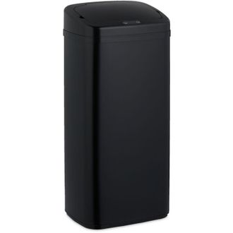 Relaxdays Relaxdays - M&uuml;lleimer mit Sensor, 40l, elektrischer Deckel, M&uuml;llbeutelhalter, K&uuml;chenm&uuml;lleimer, Abfalleimer K&uuml;che, schwarz