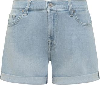 7 For All Mankind Femme, Shorts, Bleu, Taille: W27 Denim Shorts
