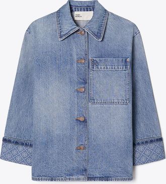 Tory Burch Damen Barn Jeansjacke