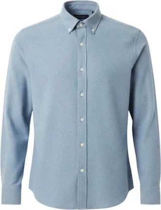 Sunspel Chemise en flanelle de coton avec col boutonn&eacute; - Homme - Chemises - Bleu - Taille: 2XL