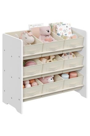 MID.YOU Mid.you Kinderregal, Wei&szlig;, Beige, Holzwerkstoff, 3 F&auml;cher, 62.5x60x29.5 cm, stehend, Kinder- & Jugendzimmer, Kinderm&ouml;bel, Kinderregale