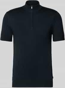 Joop Strickshirt aus Viskose-Mix mit Stehkragen Modell Vadin