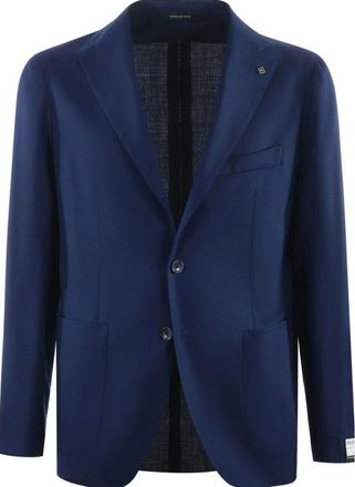 Tagliatore Homme, Vestes, Bleu, Taille: S Blazer Hopsack