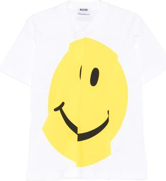 Moschino Femme, Tops, Blanc, Taille: 38 FR T-Shirt Imprim&eacute; en Coton
