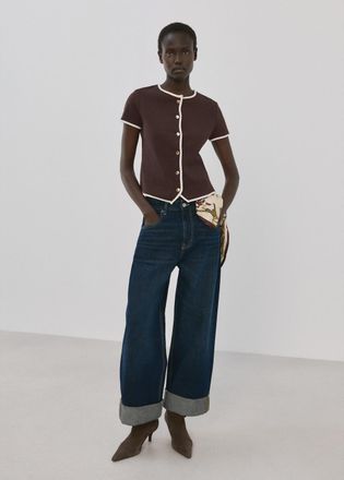 Mango Baumwollshirt mit Kn&ouml;pfen schokolade - Damen - XS - MANGO