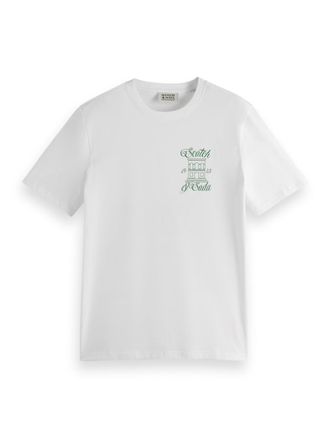 Scotch & Soda Herren Front Left Chest Artwork T-Shirt, White 101, L