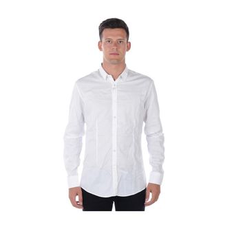 Daniele Alessandrini Homme, Chemises, Blanc, Taille: 3XL Chemise Polo Col Basique