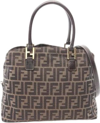Fendi Sac &agrave; main vintage en toile Pre-owned - Femme - Pre-owned - Brun - Taille: ONE Size