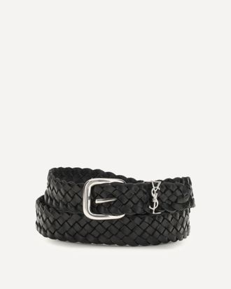Saint Laurent Cassandre rectangular buckle Belt Male 95