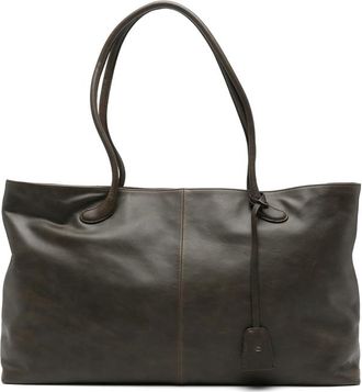 Low Classic Haricot Logo-debossed Leather Tote Bag