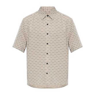 Rag & Bone Homme, Chemises, Beige, Taille: S Chemise Jacquard &agrave; Manches Courtes Dalton