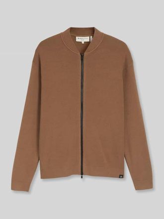 Tom Tailor Denim Strickjacke mit Rei&szlig;verschluss-Stehkragen