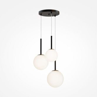 Maytoni Pendelleuchte Hängelampe Deckenlampe Esszimmerlampe Metall Glas Schwarz d 40 cm