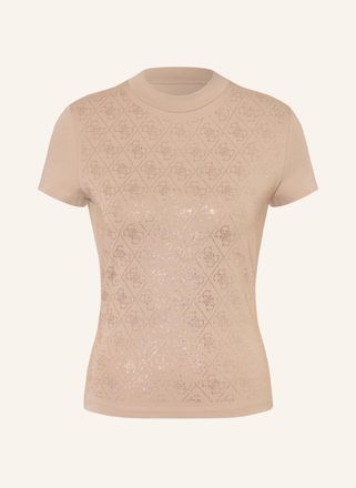 Guess T-Shirt Mit Schmucksteinen beige