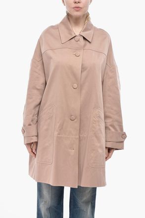 Dries Van Noten Baumwollmantel RISTON mit bezogenen Kn&ouml;pfen Dries Van Noten