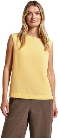 Street One Damen A323559 Top mit Mesh-Details, Buttercream Yellow, 36